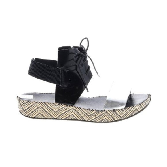 All Black | Shoes | All Black Platform Wedge Sandals Silver Metallic ...